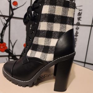 BCB GENERATION | Shoes | Bcb Generation Ladies Black Ivory Plaid Boots ...